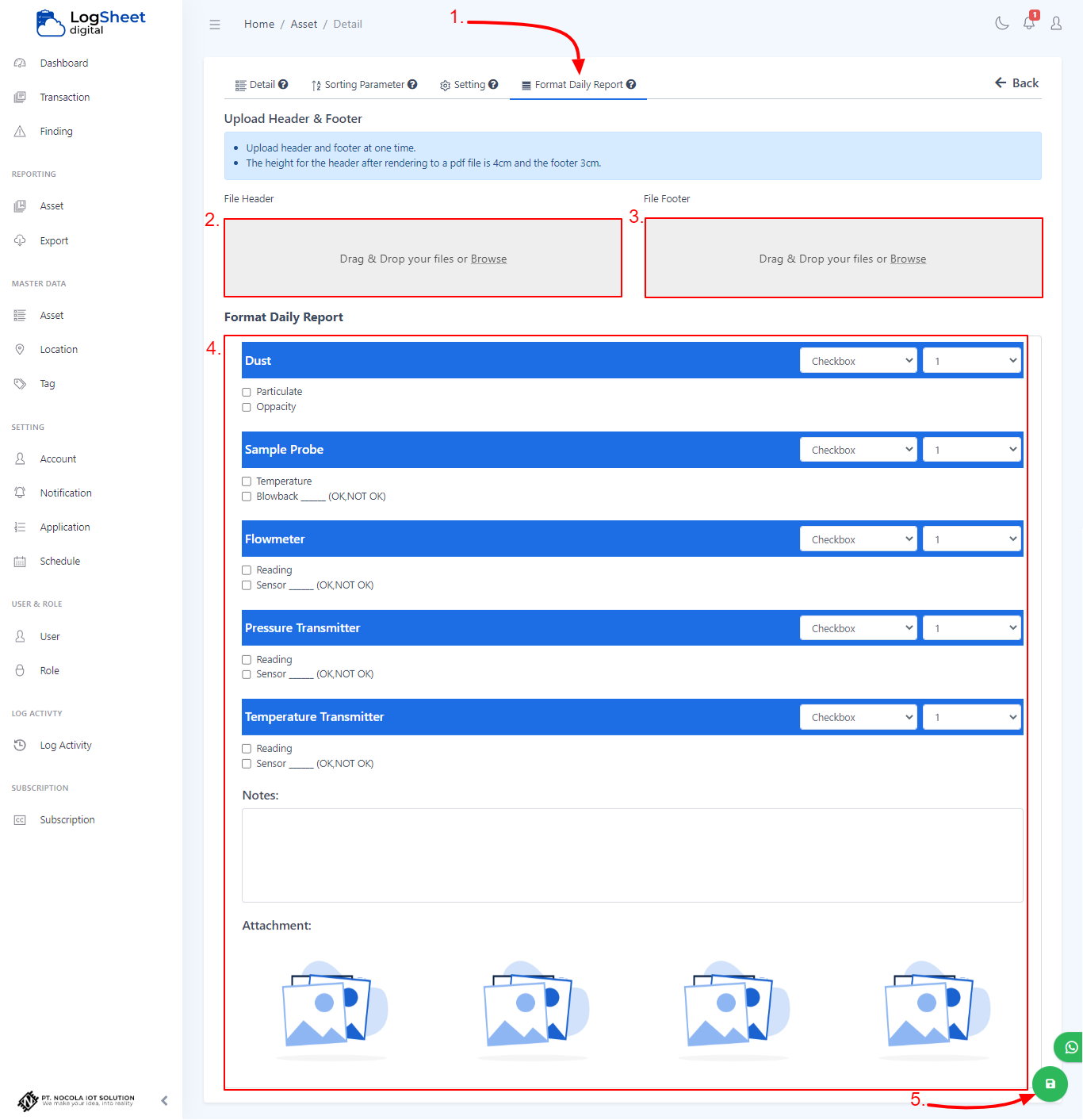 Cara Setting Daily Setup – Logsheet Digital – Help Center